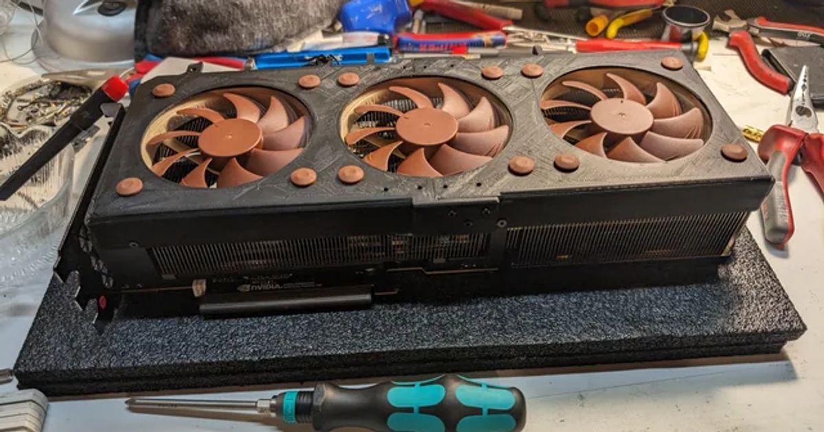 Nadšenec vybavil svou kartu Nvidia RTX 4090 větráčky Noctua. Podívejte ...